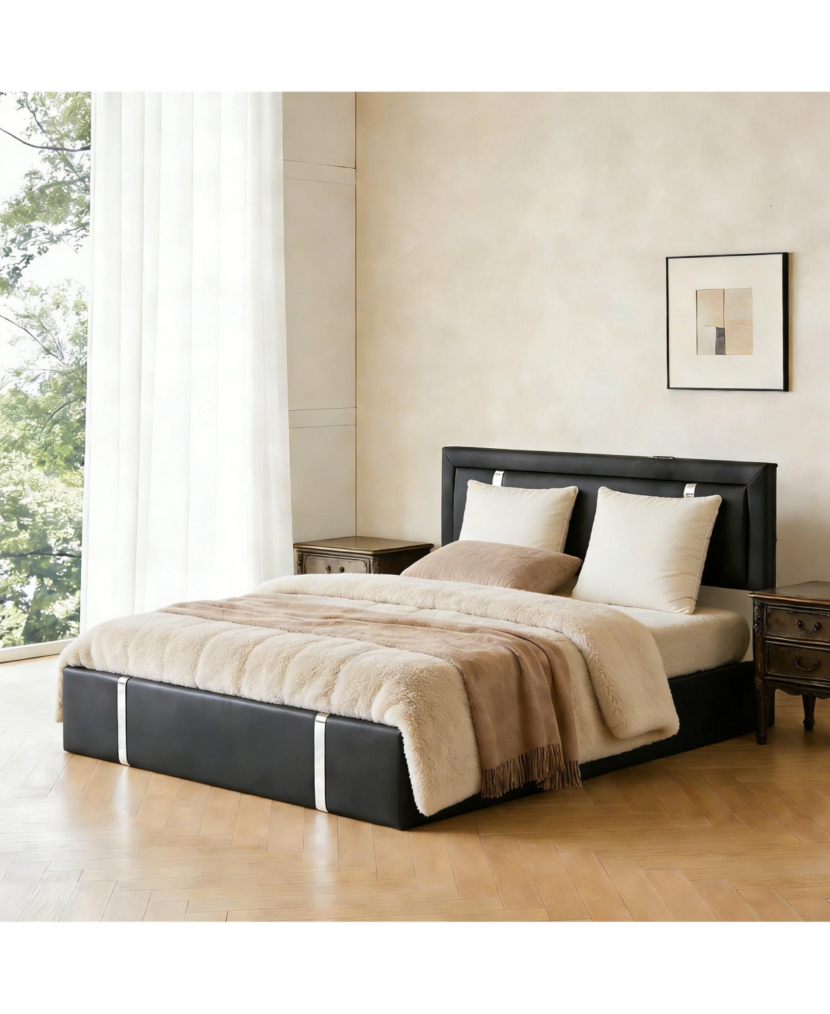 Click here for Lucky One Bed Frame with Adjustable Led Lights Hea... prices