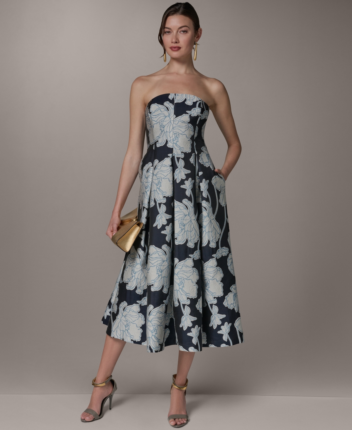 Click here for Donna Karan New York Womens Strapless Jacquard Fit... prices