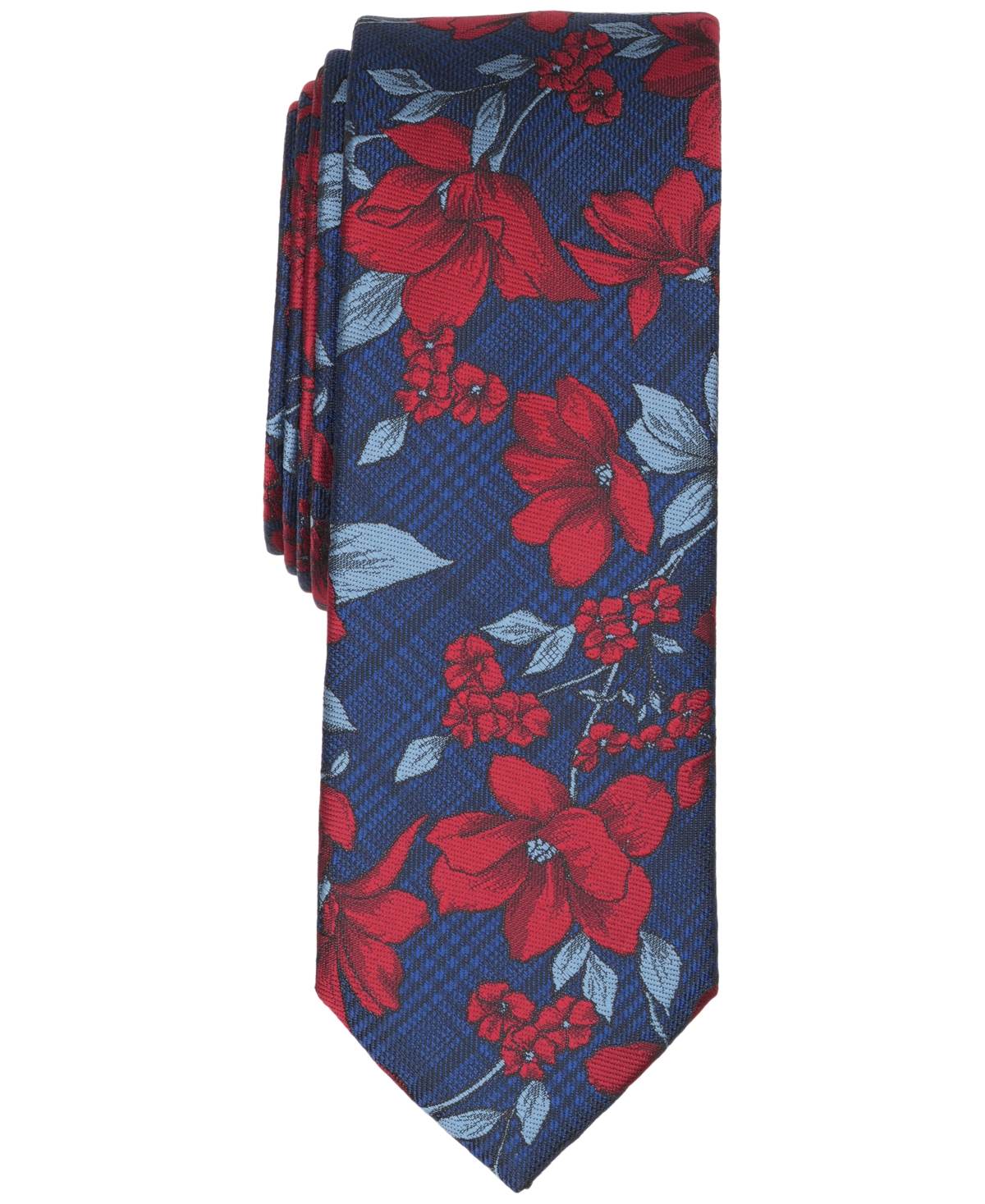 Click here for Bar Iii Mens Norris Floral Pattern Skinny Tie  Mac... prices
