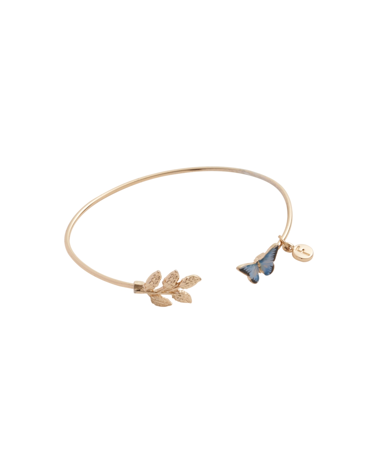 Click here for Fable England Enamel Butterfly Bangle - Multi  gol... prices