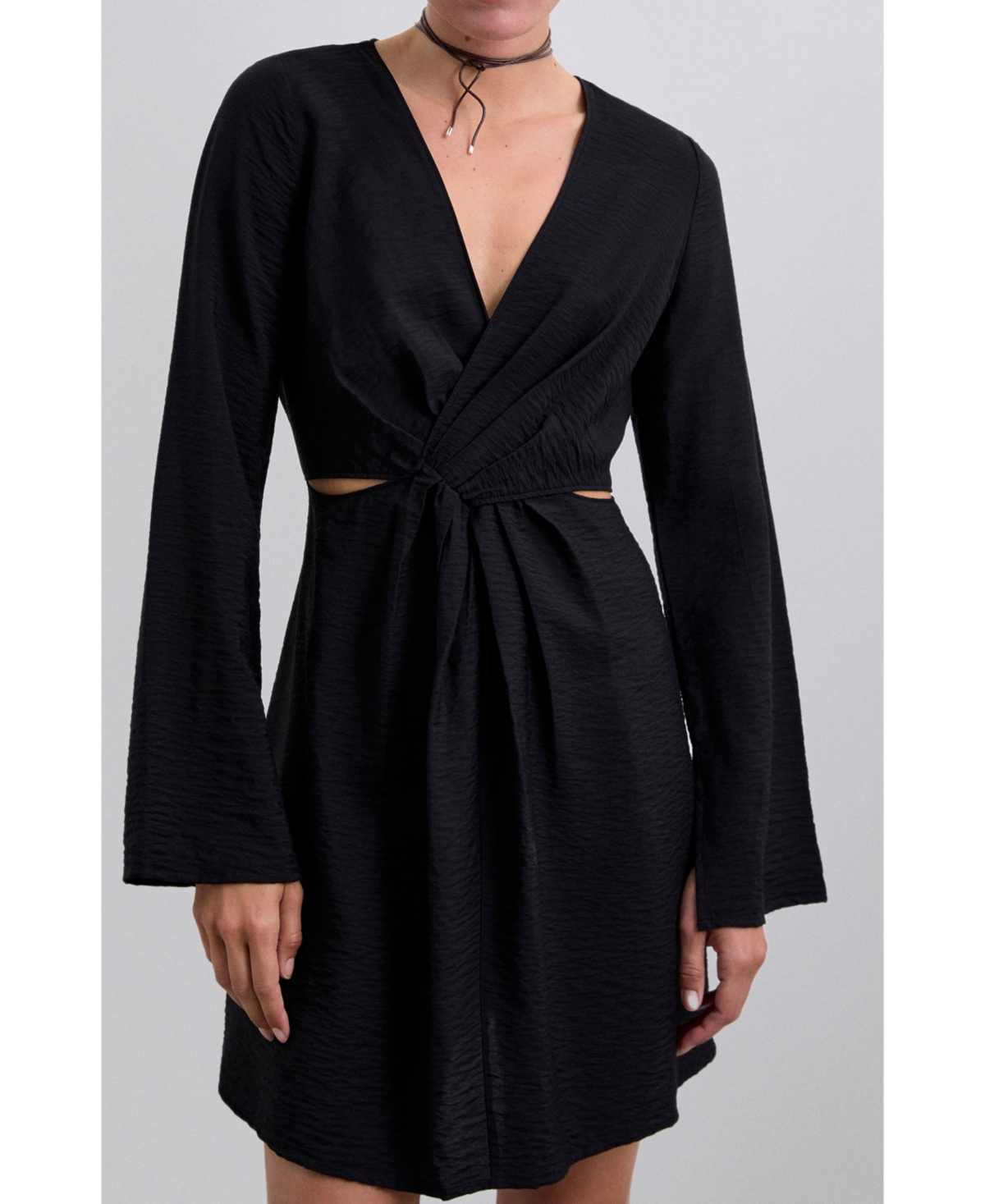 Click here for Scalpers Womens Ray Knot Short Dress - Black prices