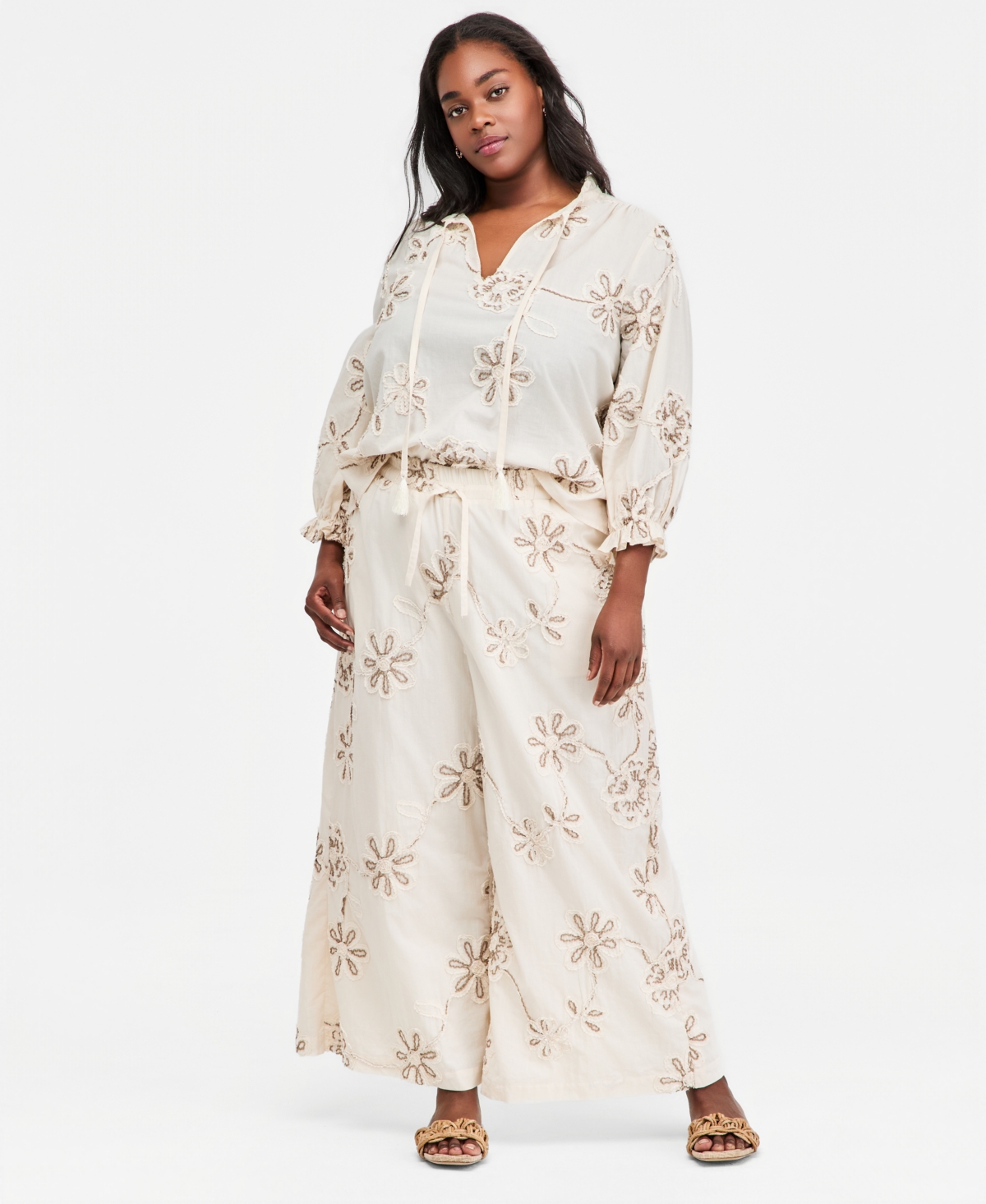 Click here for Vince Camuto Plus Size Mid-Rise Wide-Leg Elastic W... prices