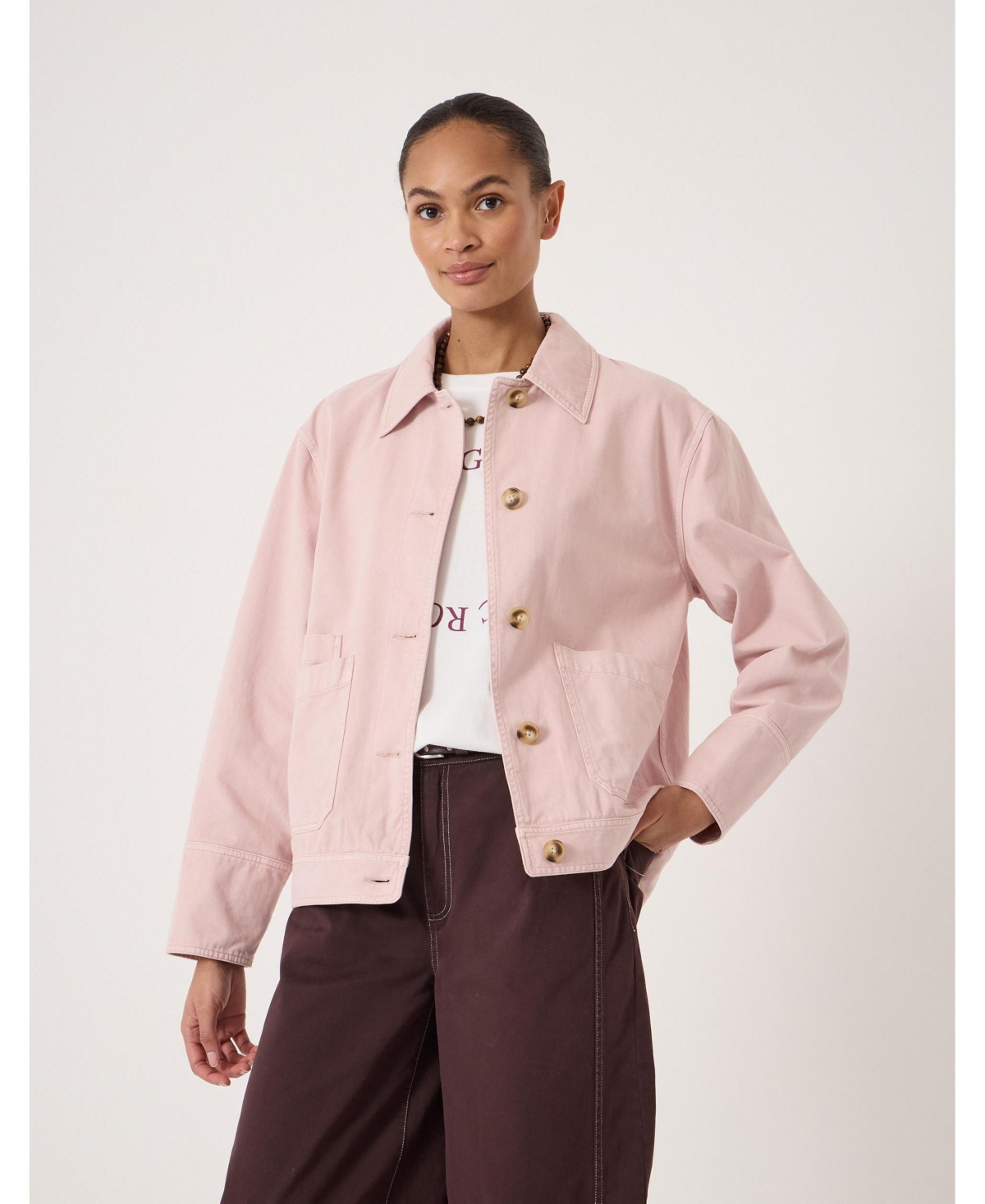 Click here for Hush Womens Avril Cotton Utility Barn Jacket - Pal... prices