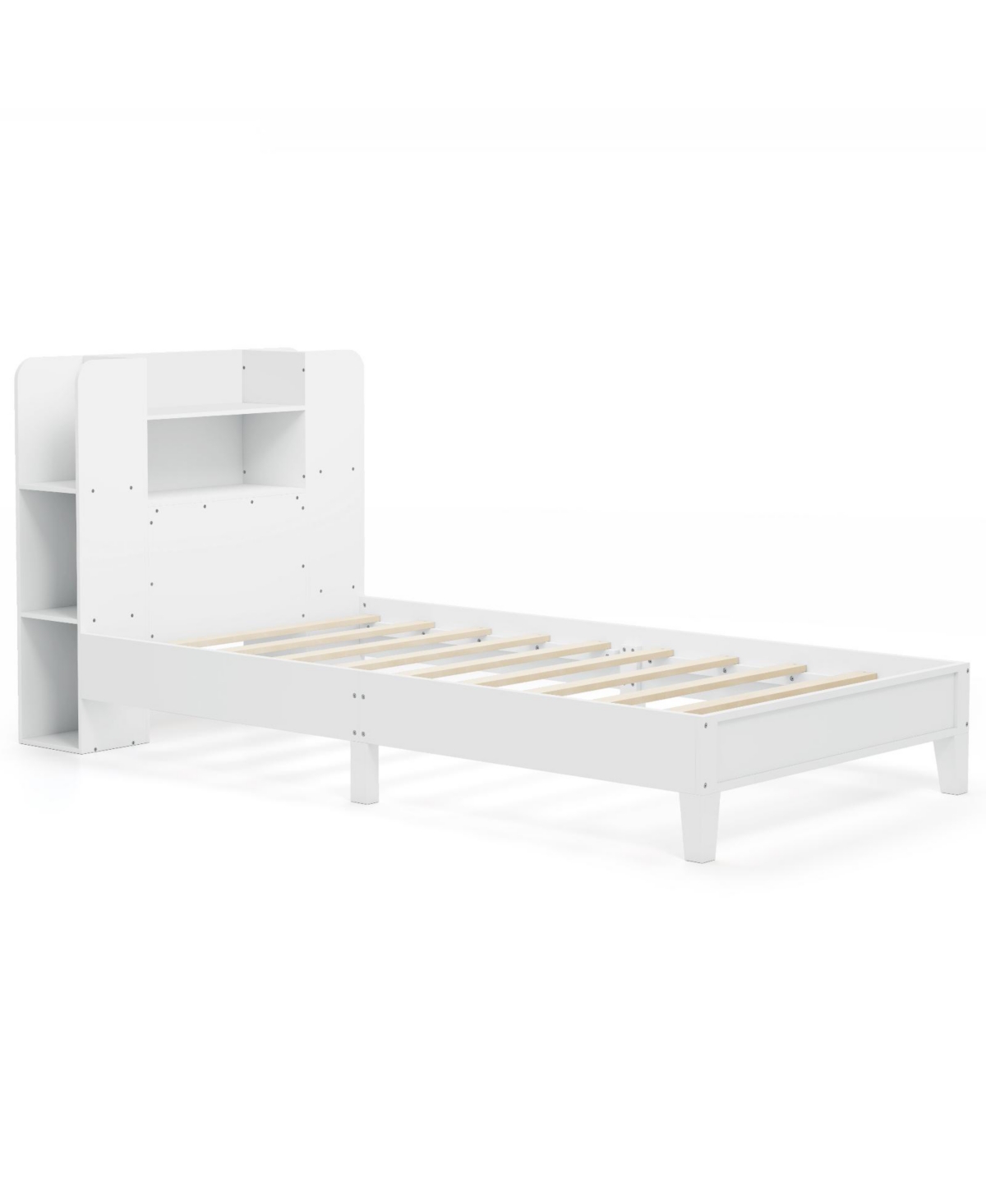 Click here for Gouun Wooden Platform Bed Frame with Bookcase Stor... prices