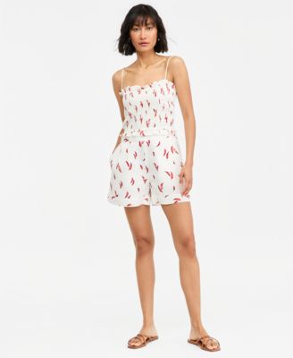 Click here for On 34th Womens Printed Smocked Tank Printed Pleate... prices