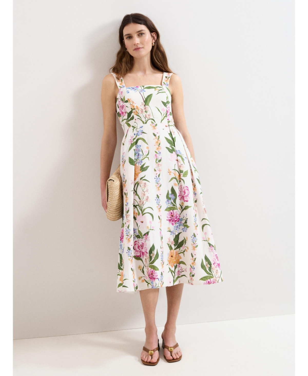 Click here for Phase Eight Womens Lucia Linen Blend Square Neck M... prices