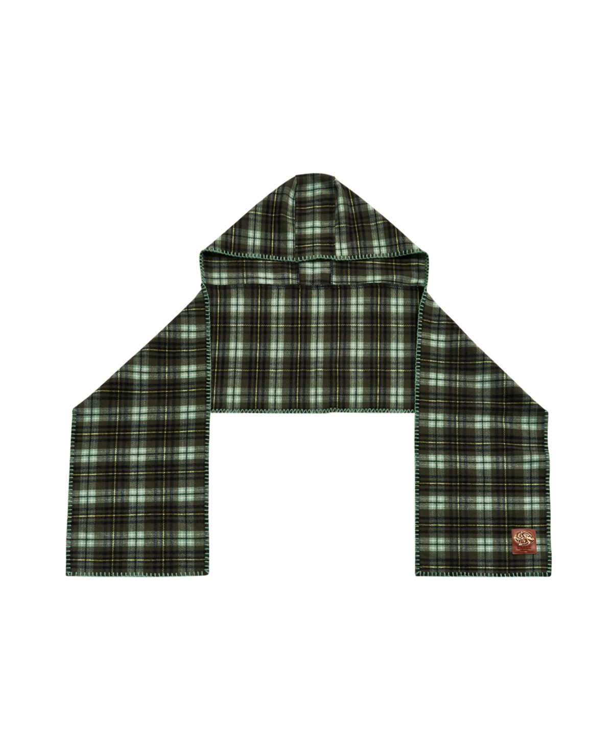 Click here for Fable England Womens Check Hooded Scarf - Emerald... prices