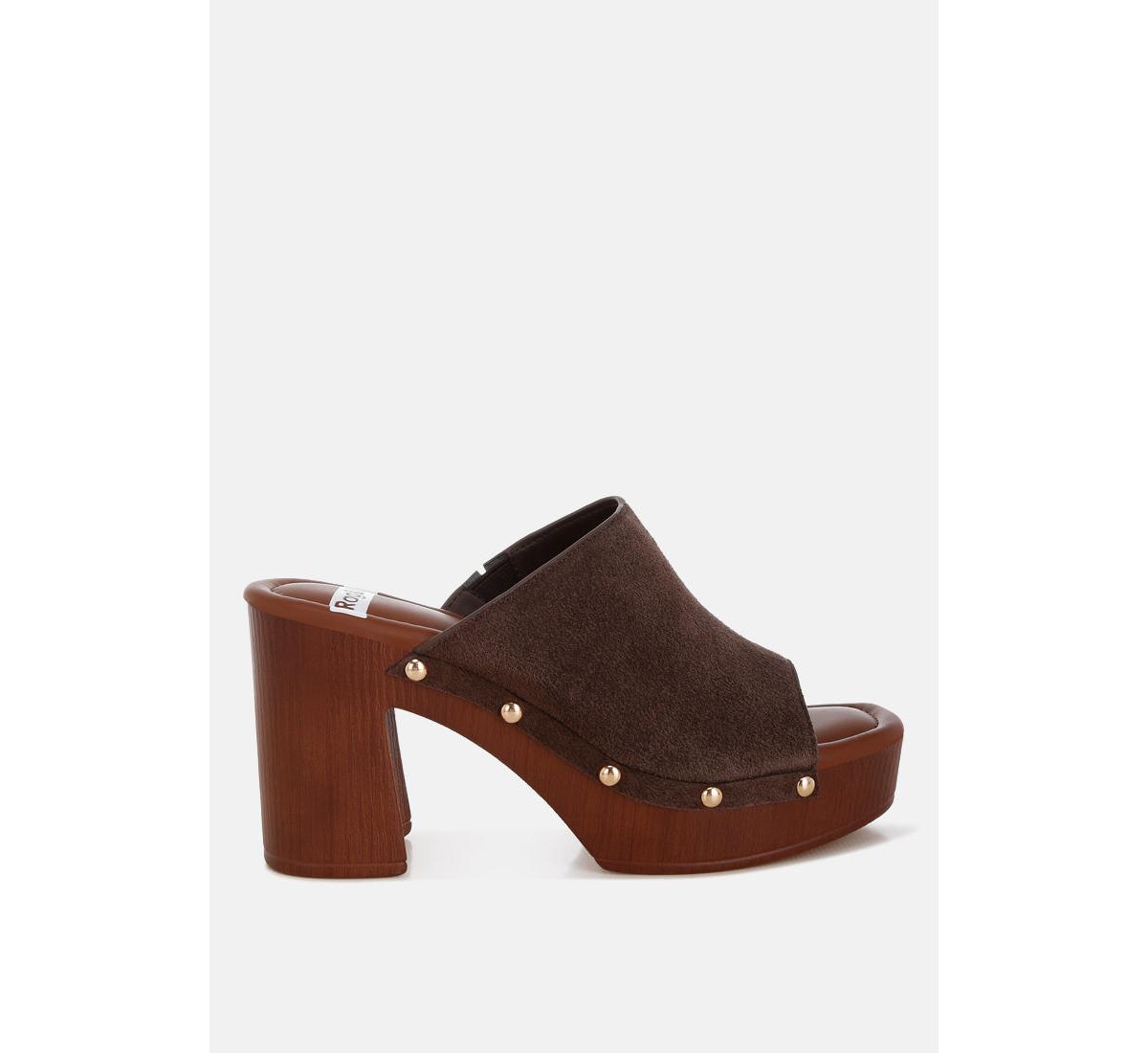 Click here for Rag and Co Womens Masaki Soft Suede Leather Wooden... prices