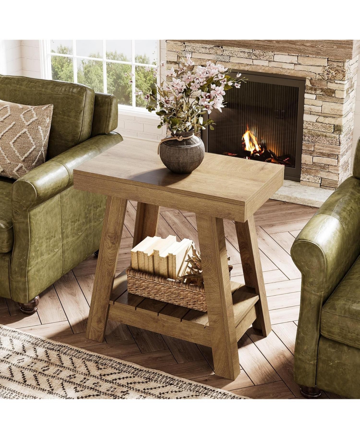 Click here for Tribesigns 2-Tier Wooden End Table  Farmhouse Styl... prices