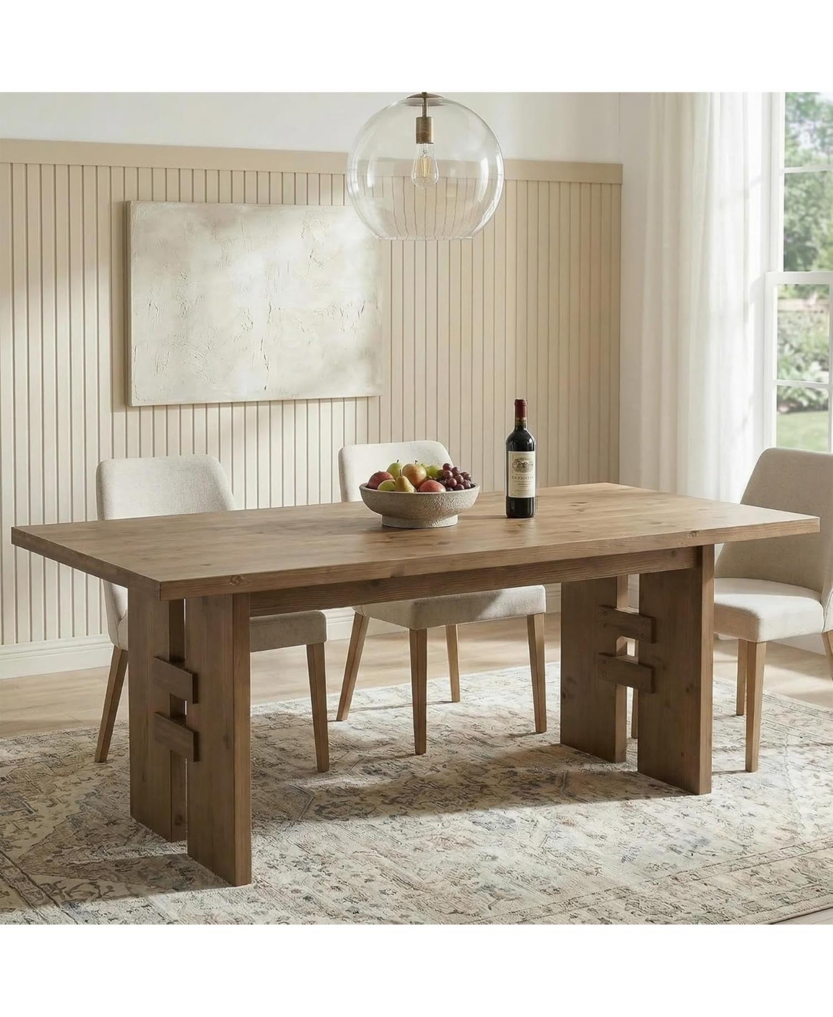 Click here for Tribesigns Solid Wood Dining Table for 4-6  63 Kit... prices