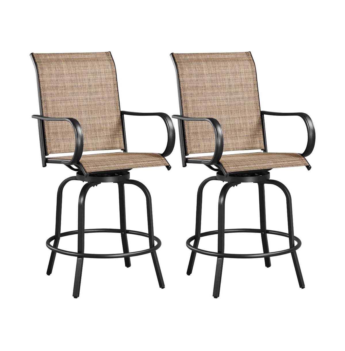 Click here for Yaheetech 2-piece Patio Swivel Texteline Bistro Ch... prices