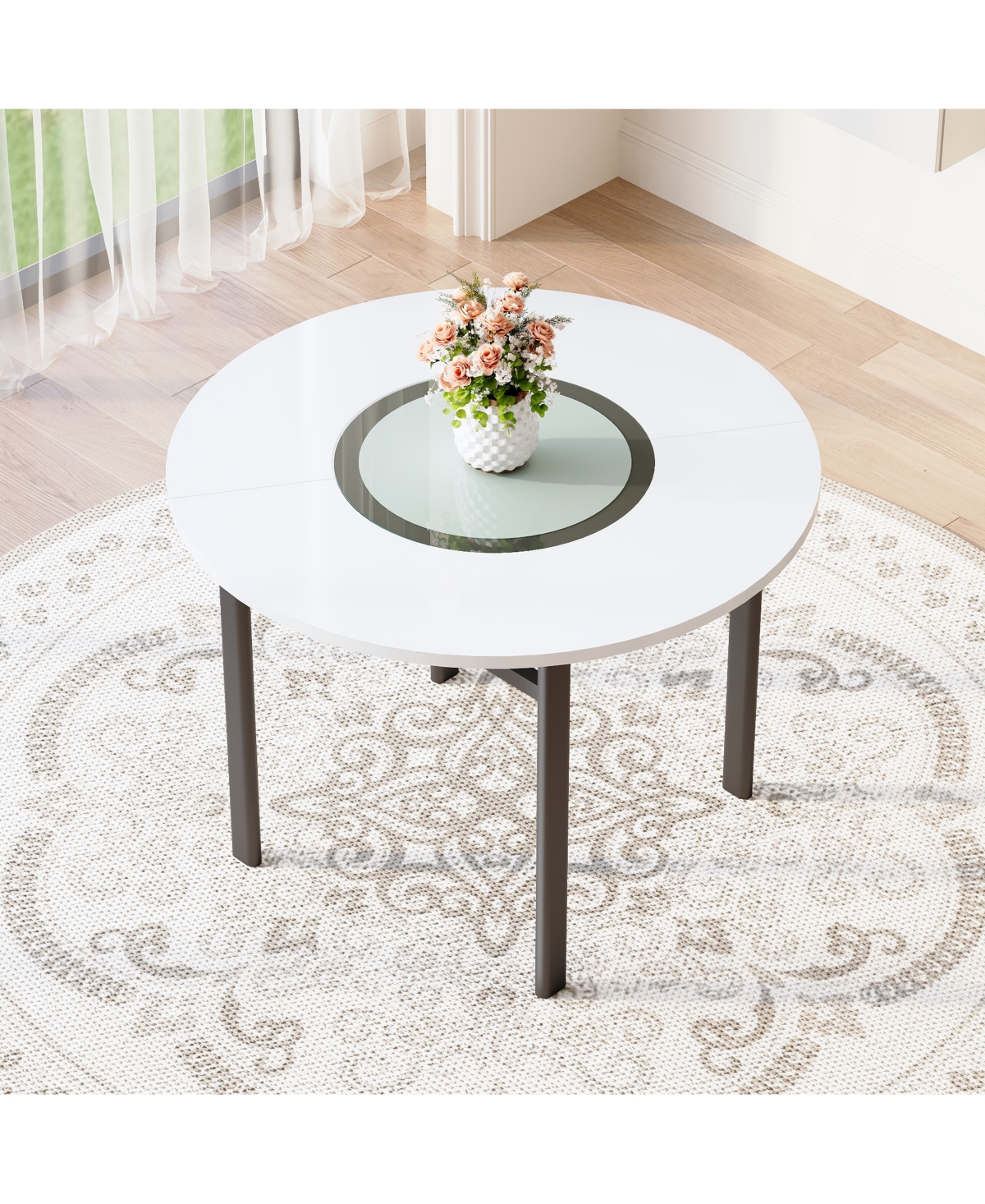 Click here for Rainsken 42 Round Dining Table - Modern Wood Grain... prices