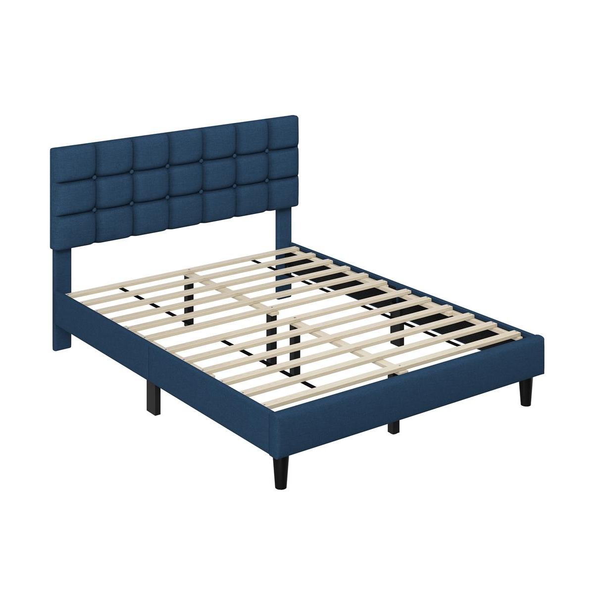 Click here for Size Upholstered Bed Frame with Square Tufted Head... prices