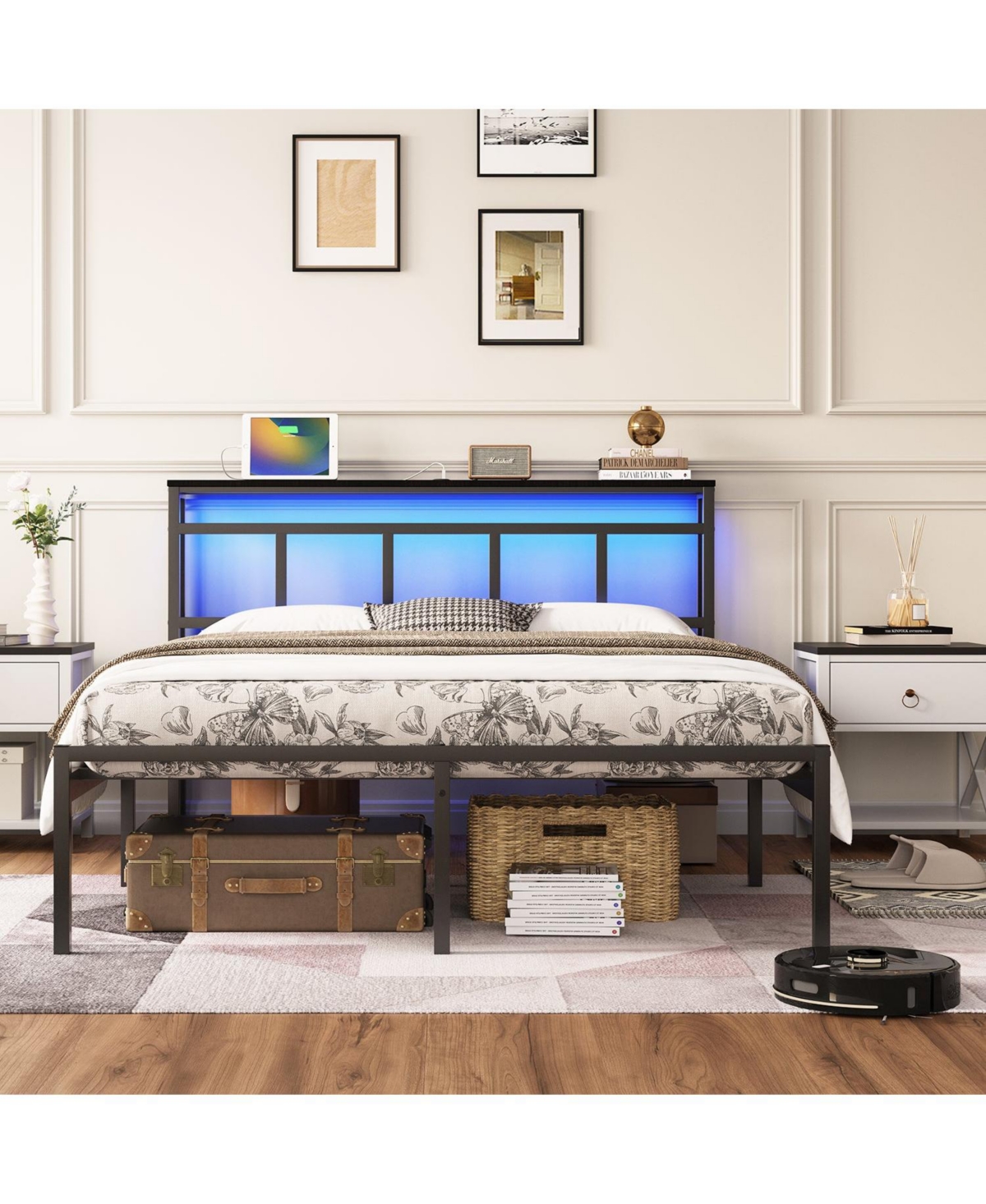Click here for Lucky One 14 Inch Twin Bed Frame with Storage Head... prices