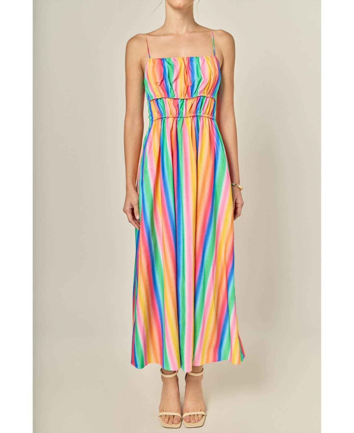 Click here for English Factory Womens Rainbow Stripe Sleveless Ma... prices