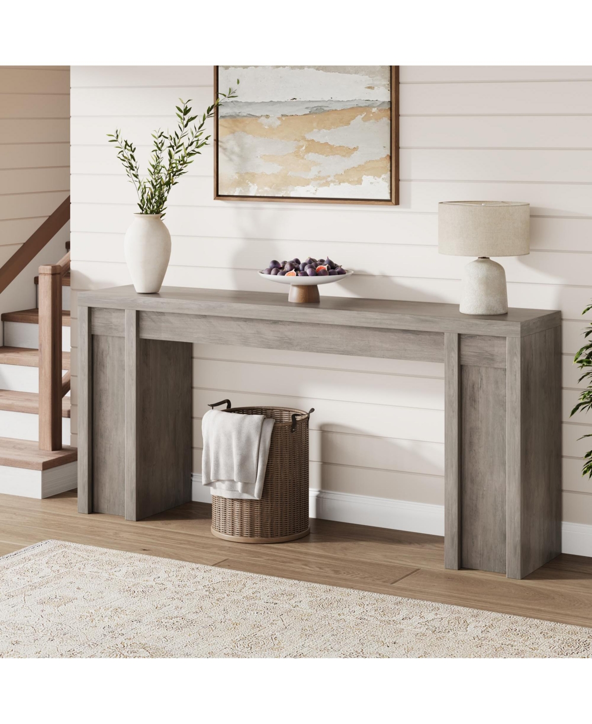 Click here for gaomon 70 Long Rustic Farmhouse Console Table  Hal... prices