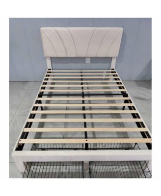 Click here for Homfan Bed Frame With Adjustable Headboard prices