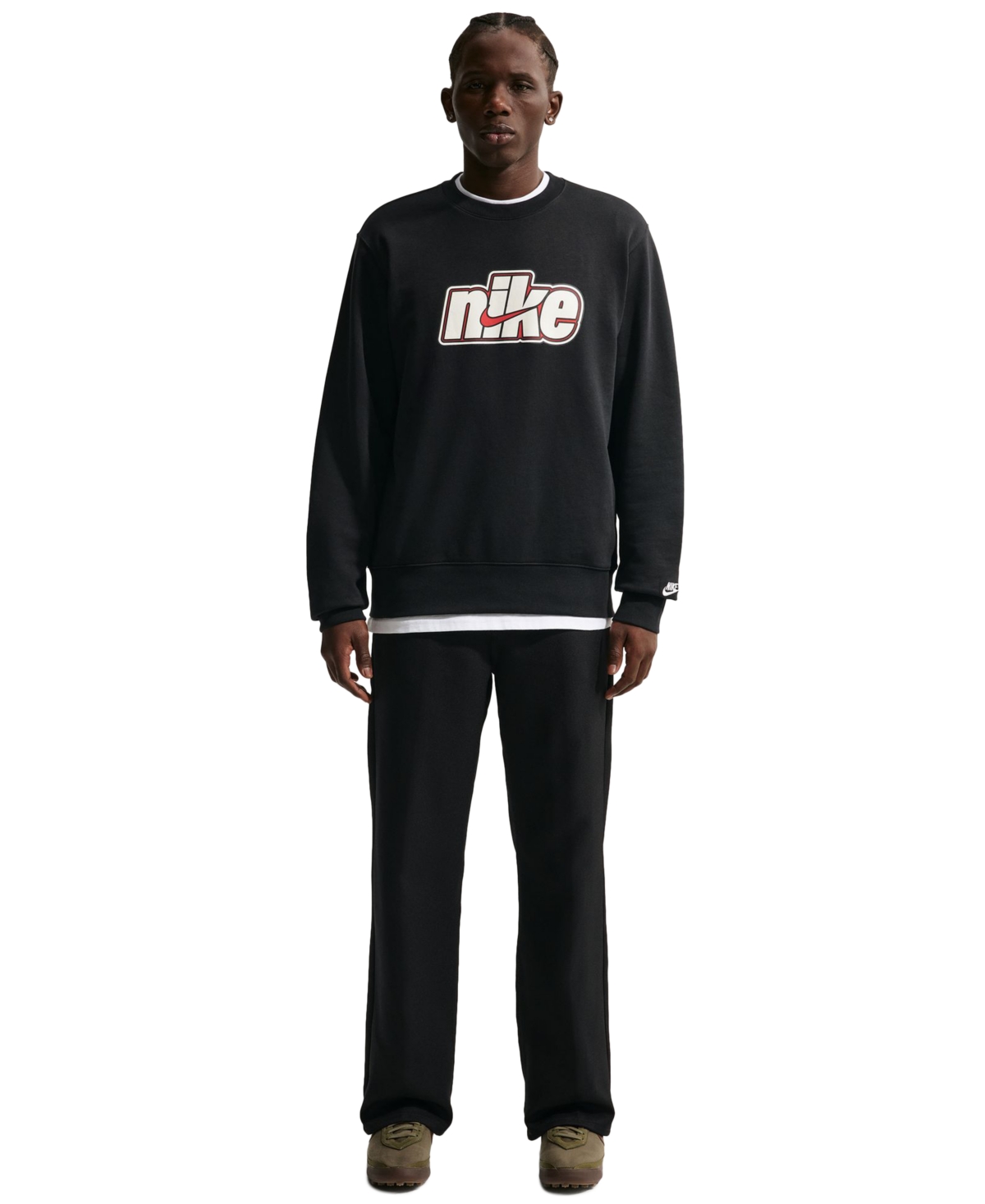Click here for Nike Mens French Terry Crewneck Sweatshirt - Black prices