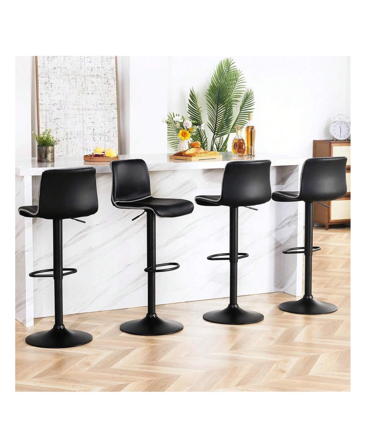 Click here for gaomon Dining Chair Modern Bar Stools Set of 4 Adj... prices