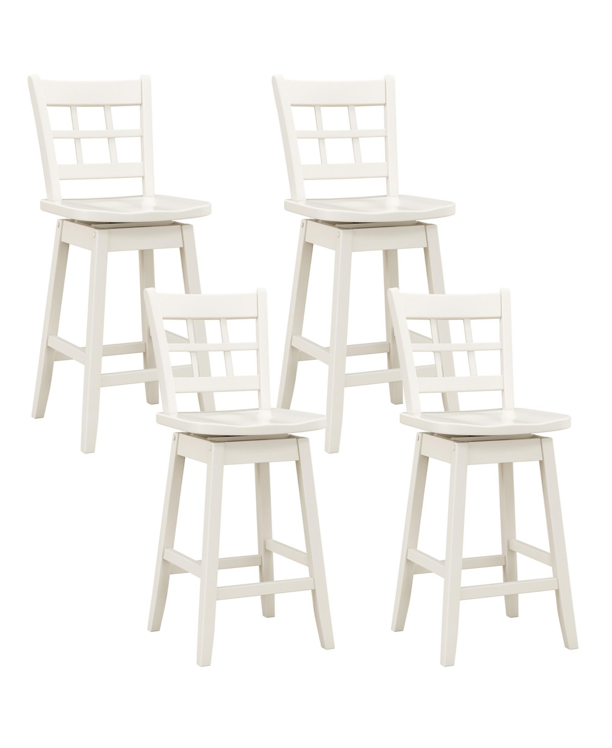 Click here for Gymax 4PCS 24.5 Inch Counter Height Bar Chairs Swi... prices