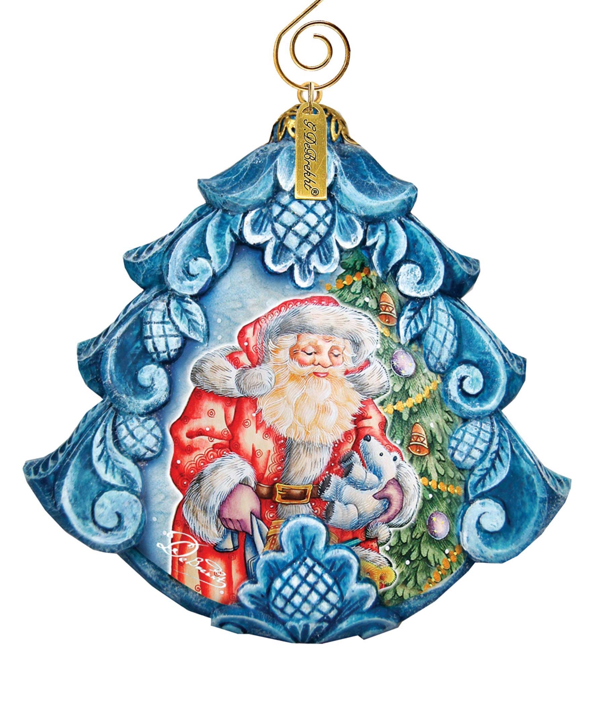 Click here for G.DeBrekht Hand Painted Gift Giving Pleasure Sceni... prices