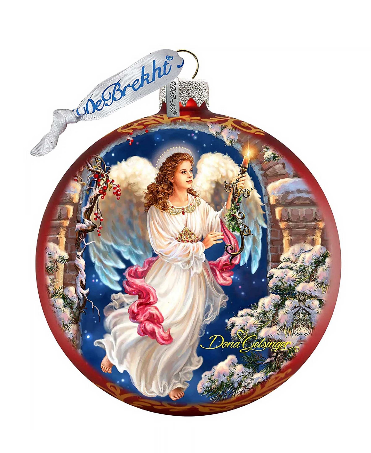 Click here for G.DeBrekht Angel in The Arch Glass Ornament Limite... prices