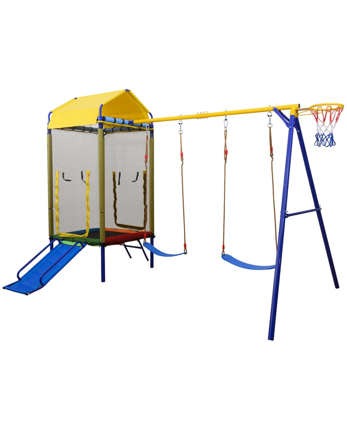 Click here for Slickblue 5 in 1 Kids Swing Set with Metal Stand B... prices