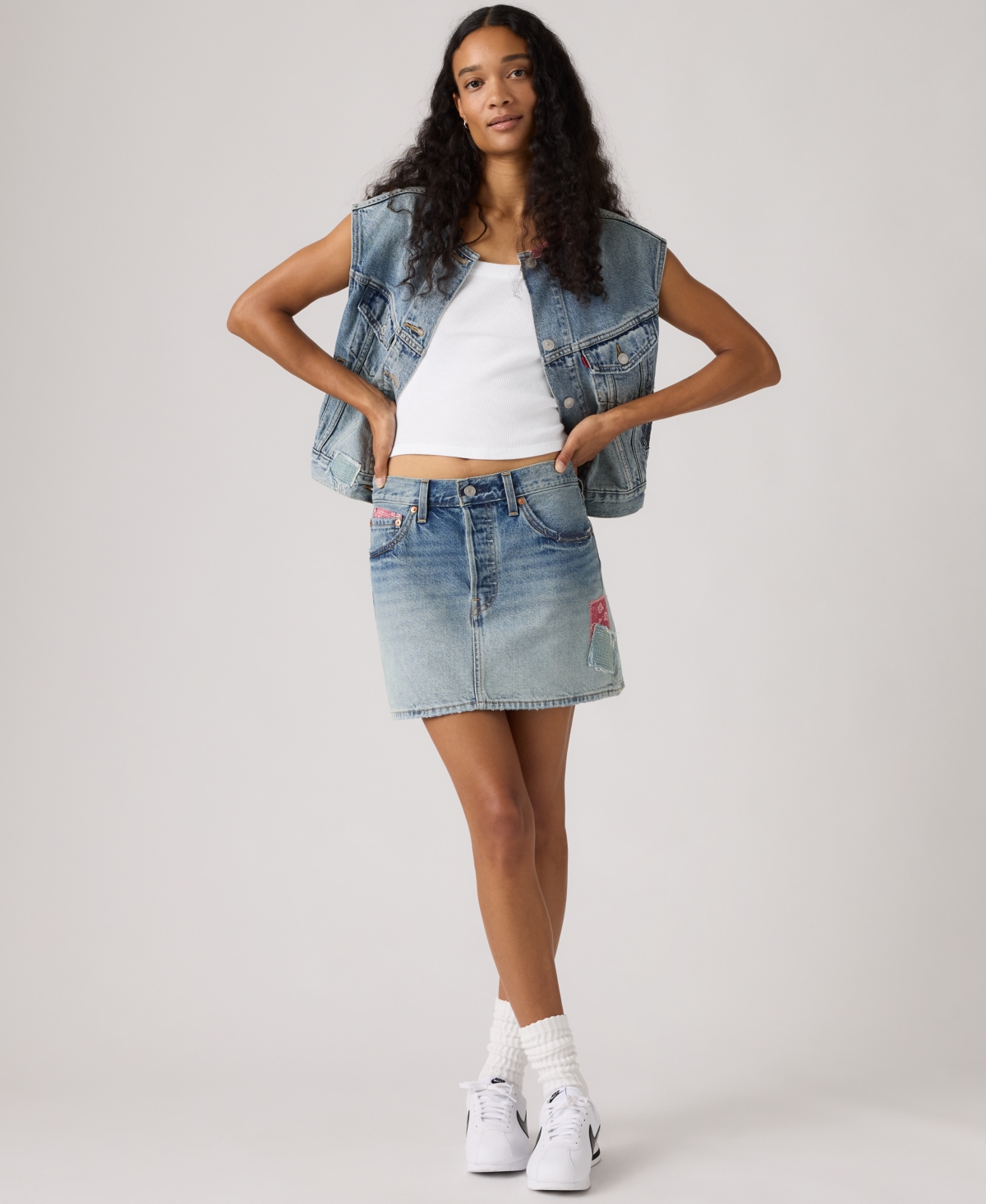Click here for Levis Womens Icon Cotton Denim Skirt - Melodys Mus... prices