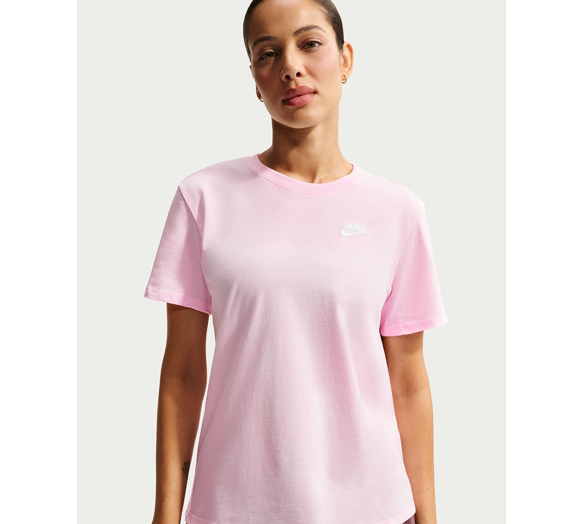 Click here for Nike Womens Sportswear Club Essentials T-Shirt - P... prices