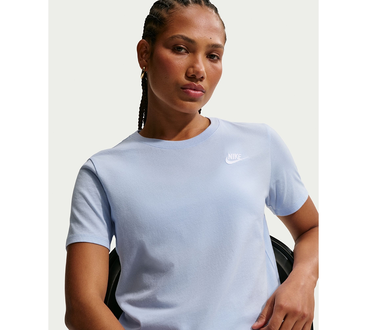 Nike Womens Sportswear Club Essentials T-Shirt - Hydrogen Blue/white