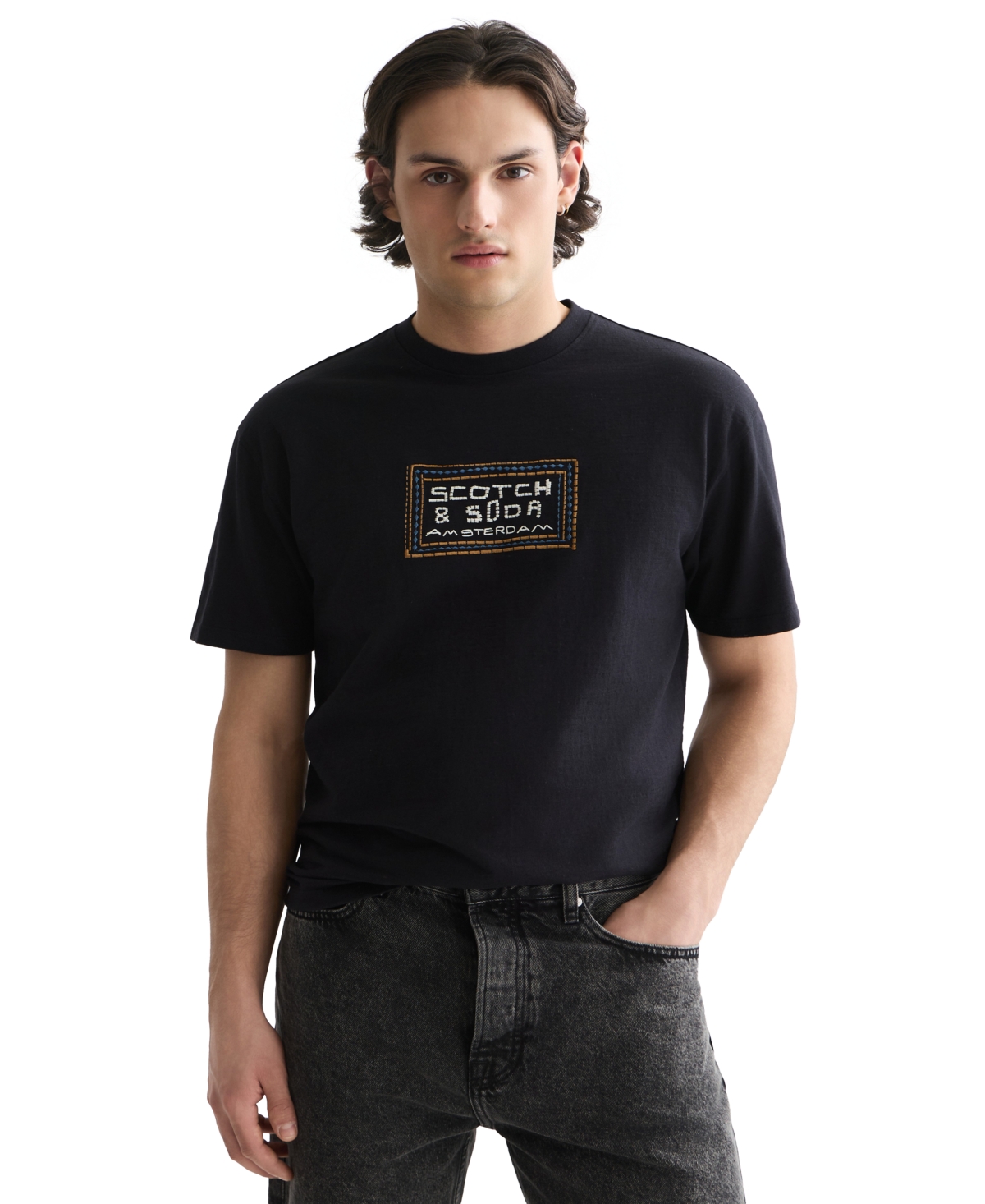 Click here for Scotch & Soda Mens Short-Sleeve T-Shirt - Meteorit... prices