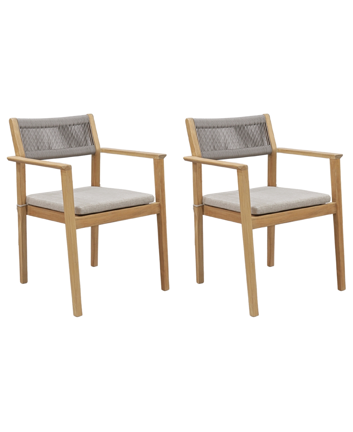 Click here for Bristol 2-Pc. Teak Outdoor Dining Chair Bundle  Cr... prices