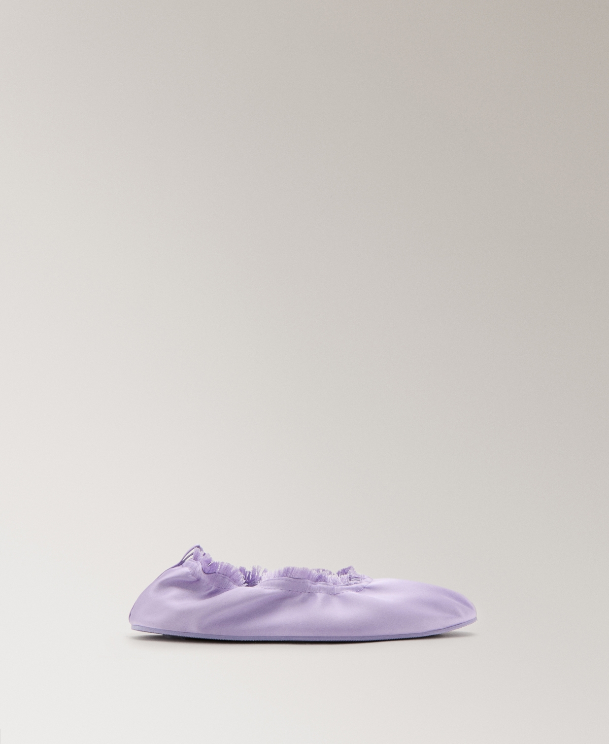 Click here for Mango Womens Elastic Satin Ballet Flats - Lilac prices
