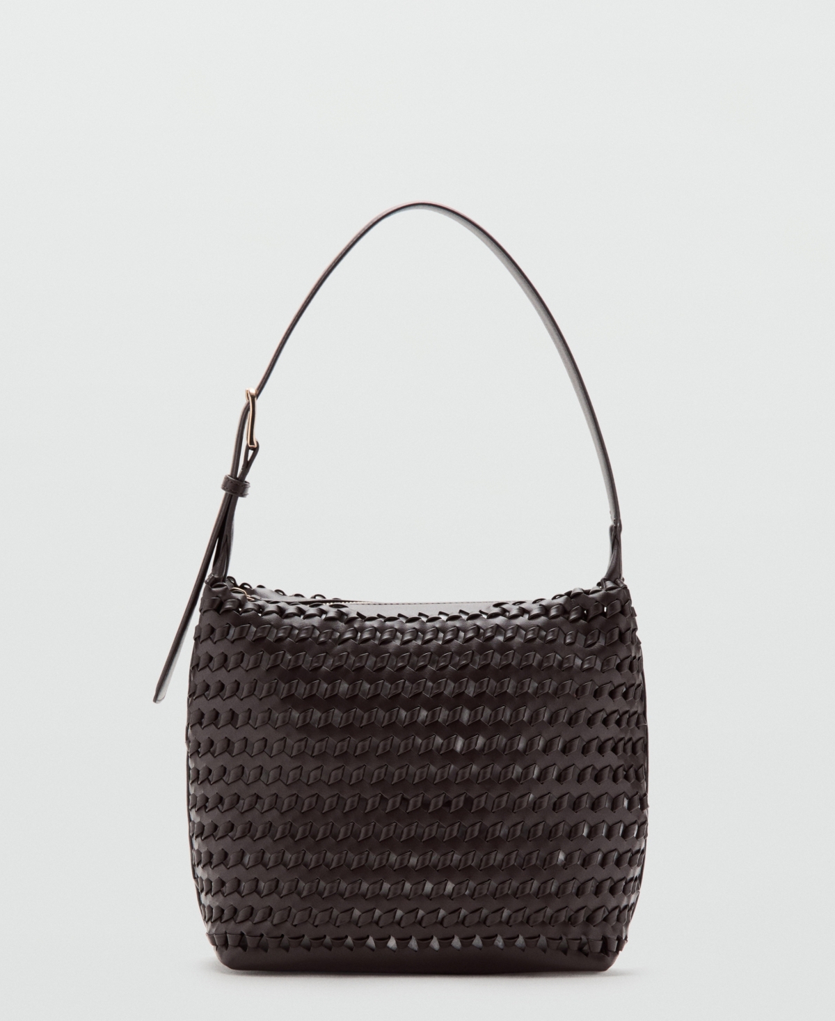 Click here for Mango Womens Braided Shoulder Bag - Chocolate prices