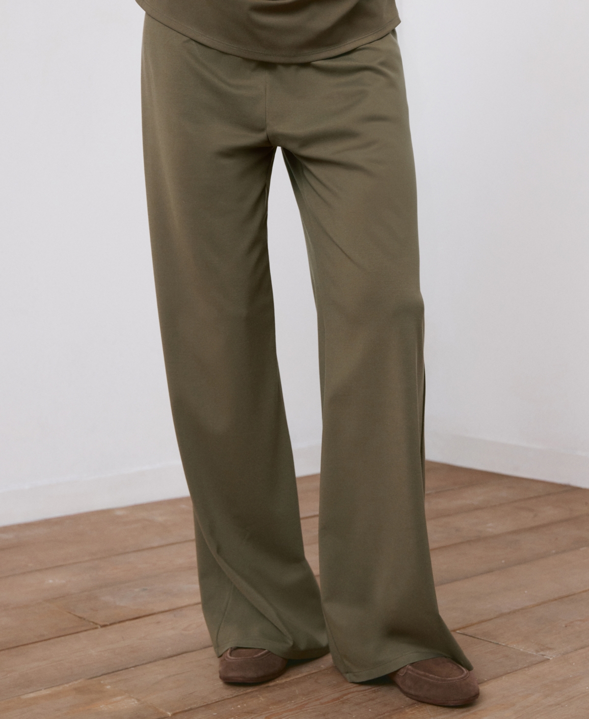 Click here for Mango Womens Straight Maternity Pants - Khaki prices