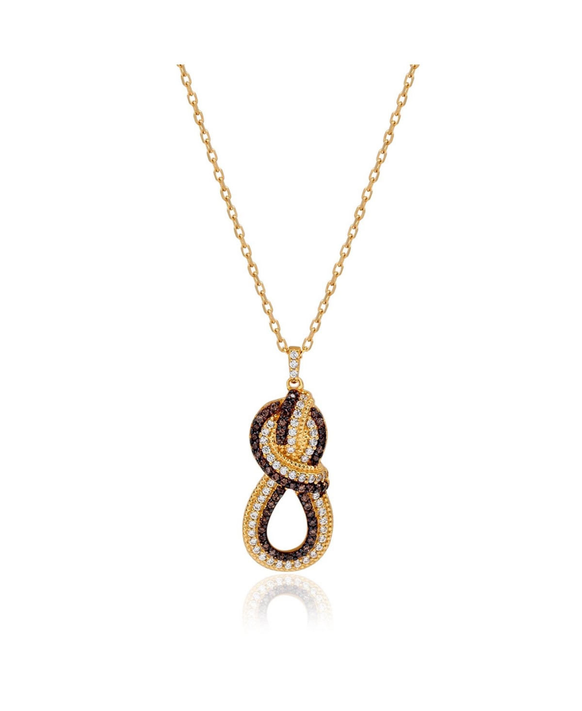 Click here for Suzy Levian New York Pave Twisted Knot Pendant Ste... prices