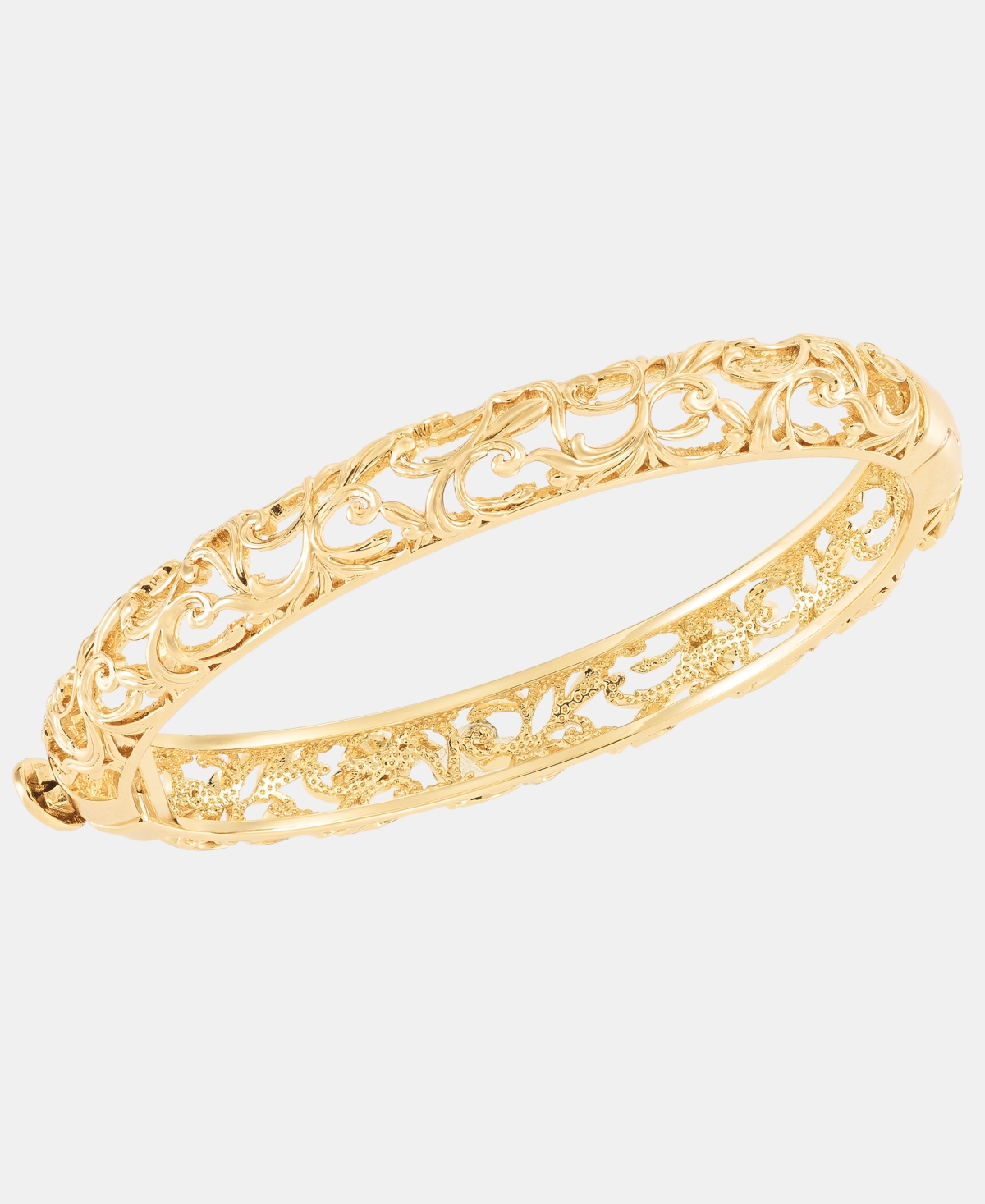 Click here for lonna & lilly Puffy Filigree Bangle Bracelet - Gol... prices