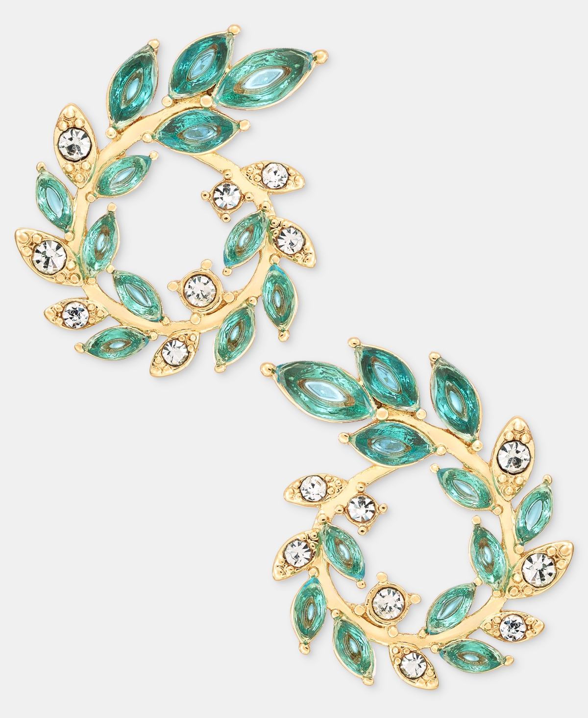 Click here for lonna & lilly Pave & Stone Open Leaf Wreath Drop E... prices