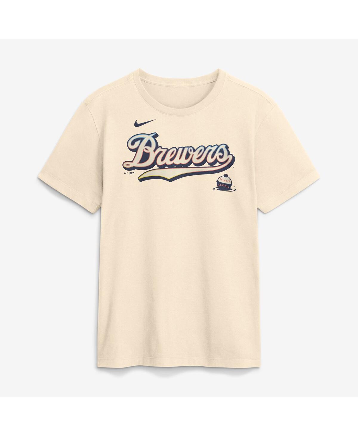 Click here for Nike Mens Cream Milwaukee Brewers 2026 City Connec... prices