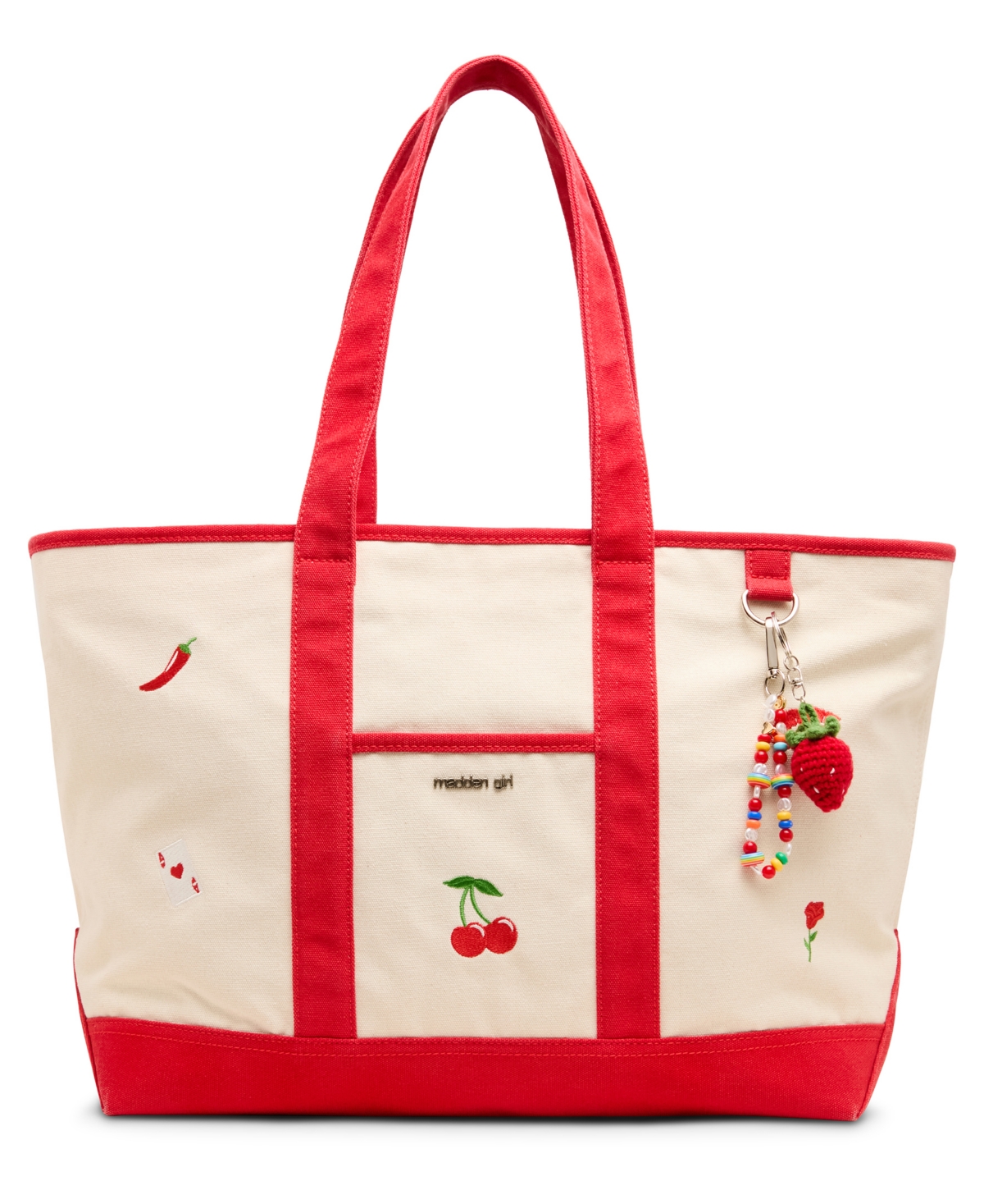 Click here for Madden Girl Romain Extra-Large Canvas Tote Handbag... prices