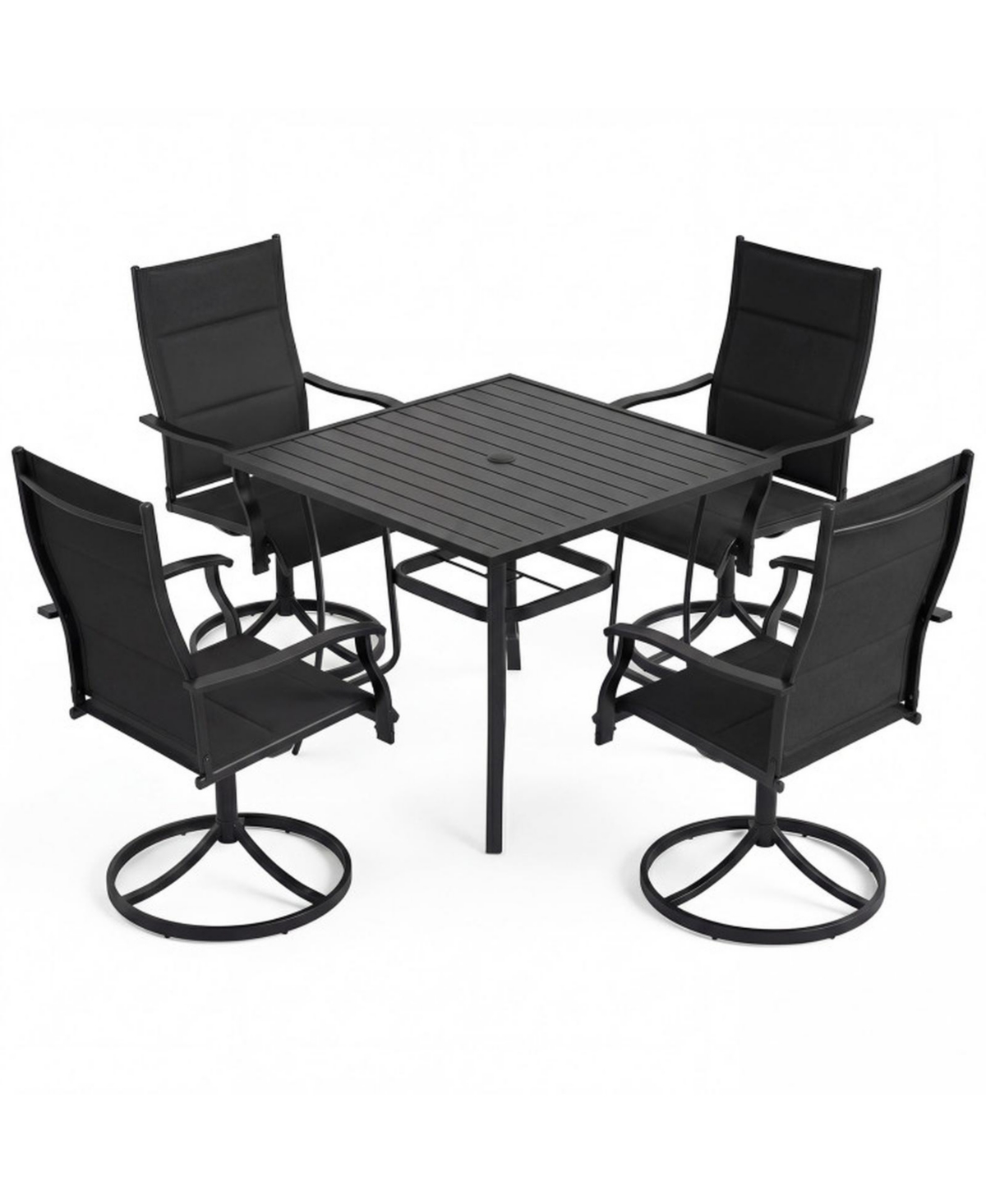 Click here for Gouun 5-Piece Outdoor Dining Set with 4 Swivel Roc... prices