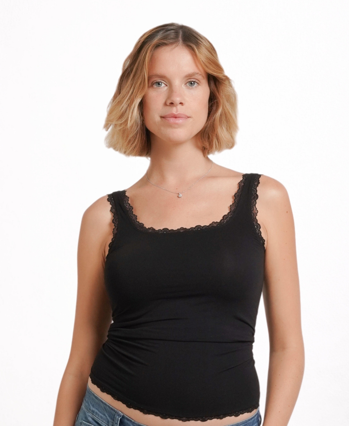 Click here for Nom Maternity Maternity Nom Lacey Tank - Black prices