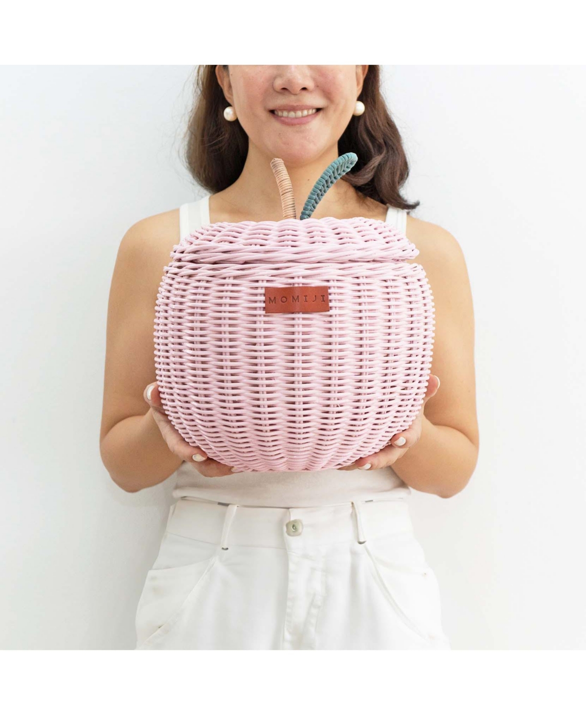 Click here for Momiji Apple Handcrafted Rattan Storage Basket - W... prices