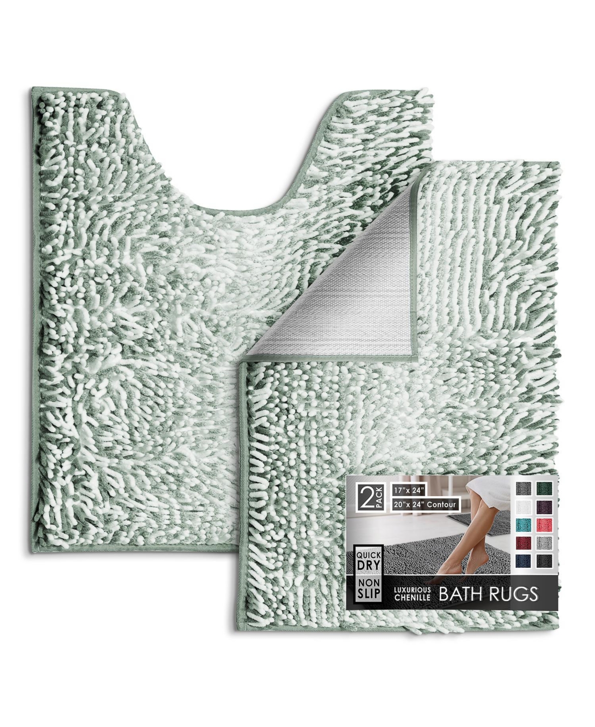 Click here for Hearth and Harbor Chenille Bath Rug 2-Piece Set -... prices