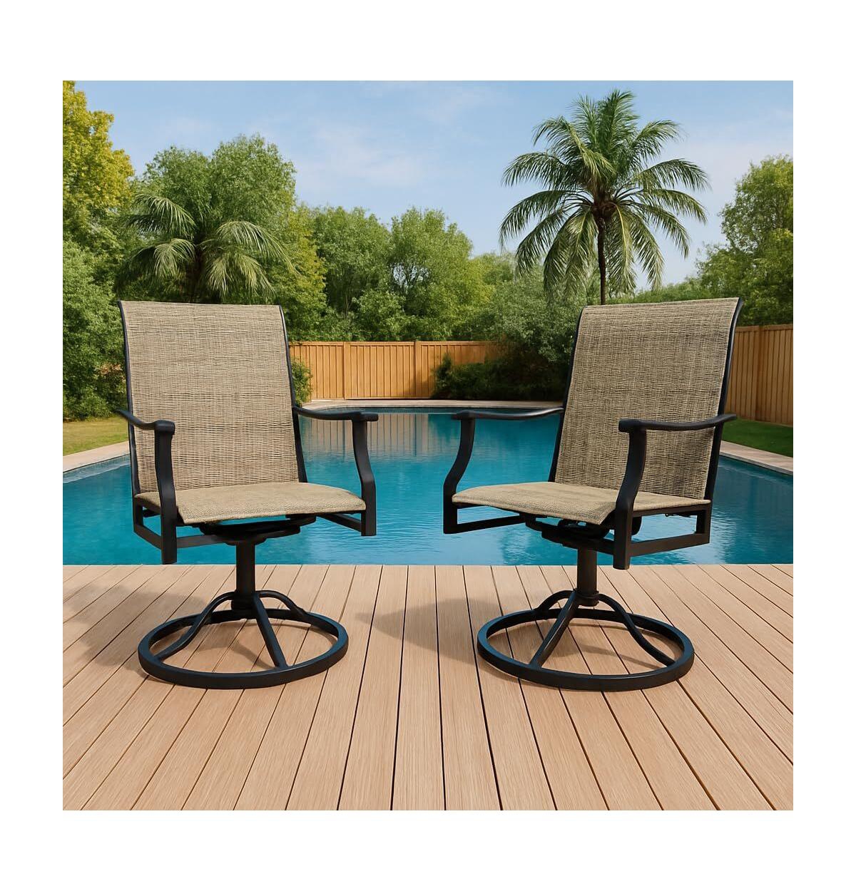Click here for gaomon Set of 2 Bar Height Swivel Stools with High... prices