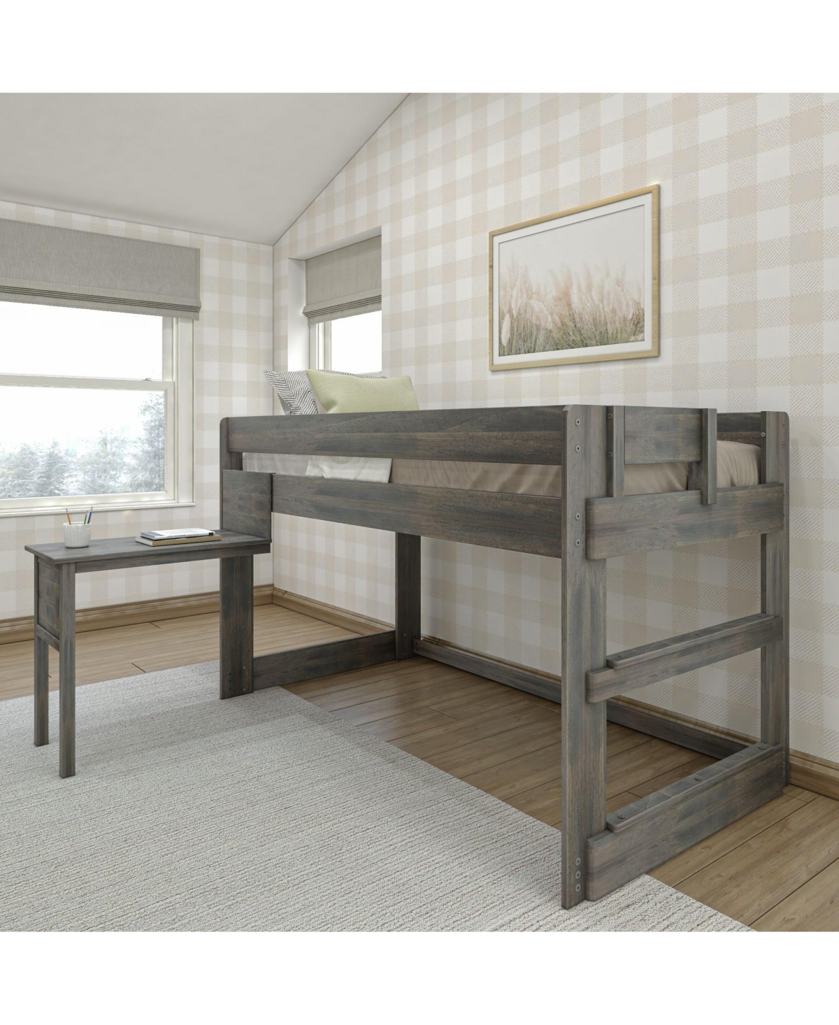 Click here for Max & Lily Solid Wood Loft Bed with Desk  Modern F... prices
