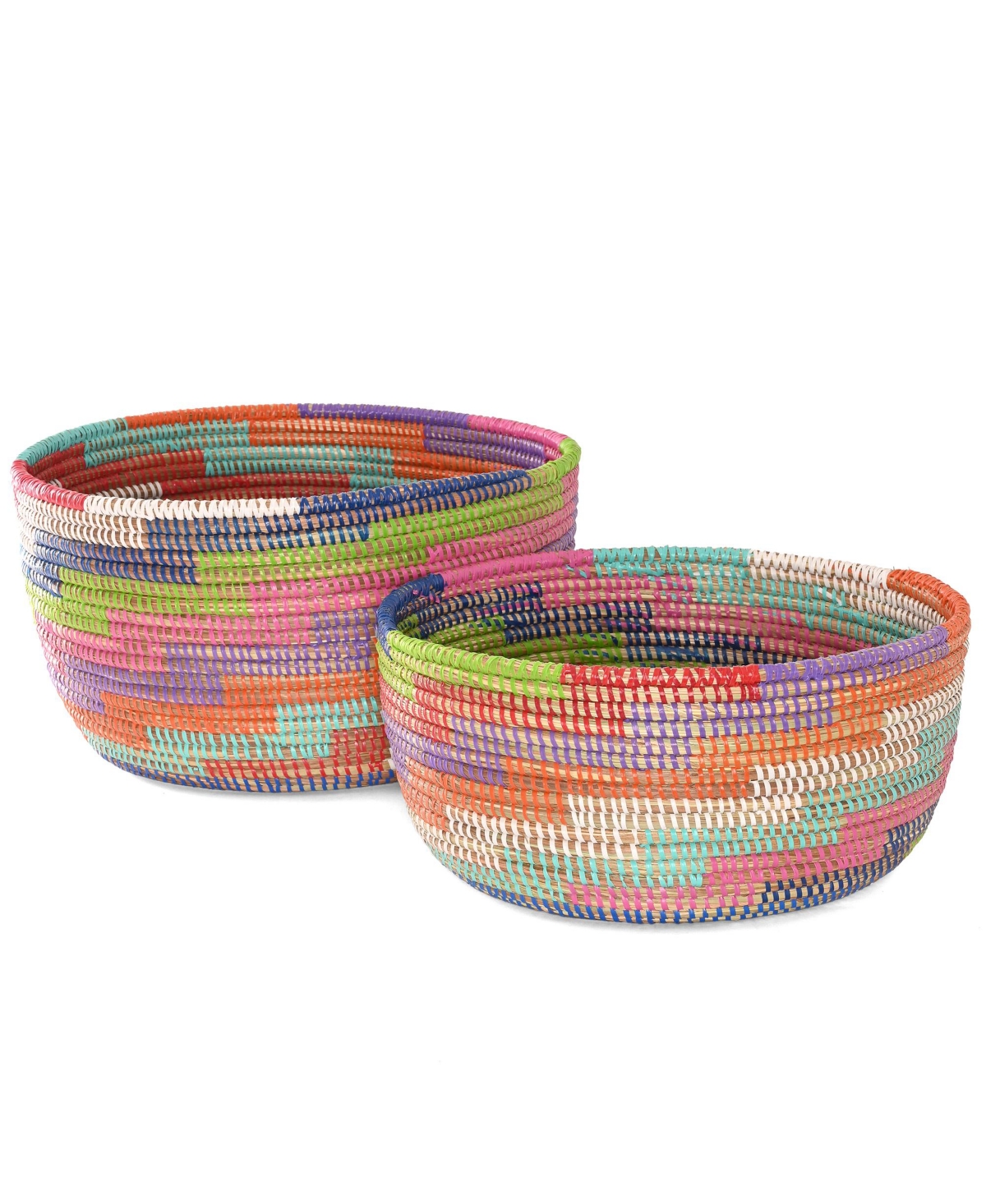 Click here for African Modern  Colorful Stairwell Nesting Baskets... prices