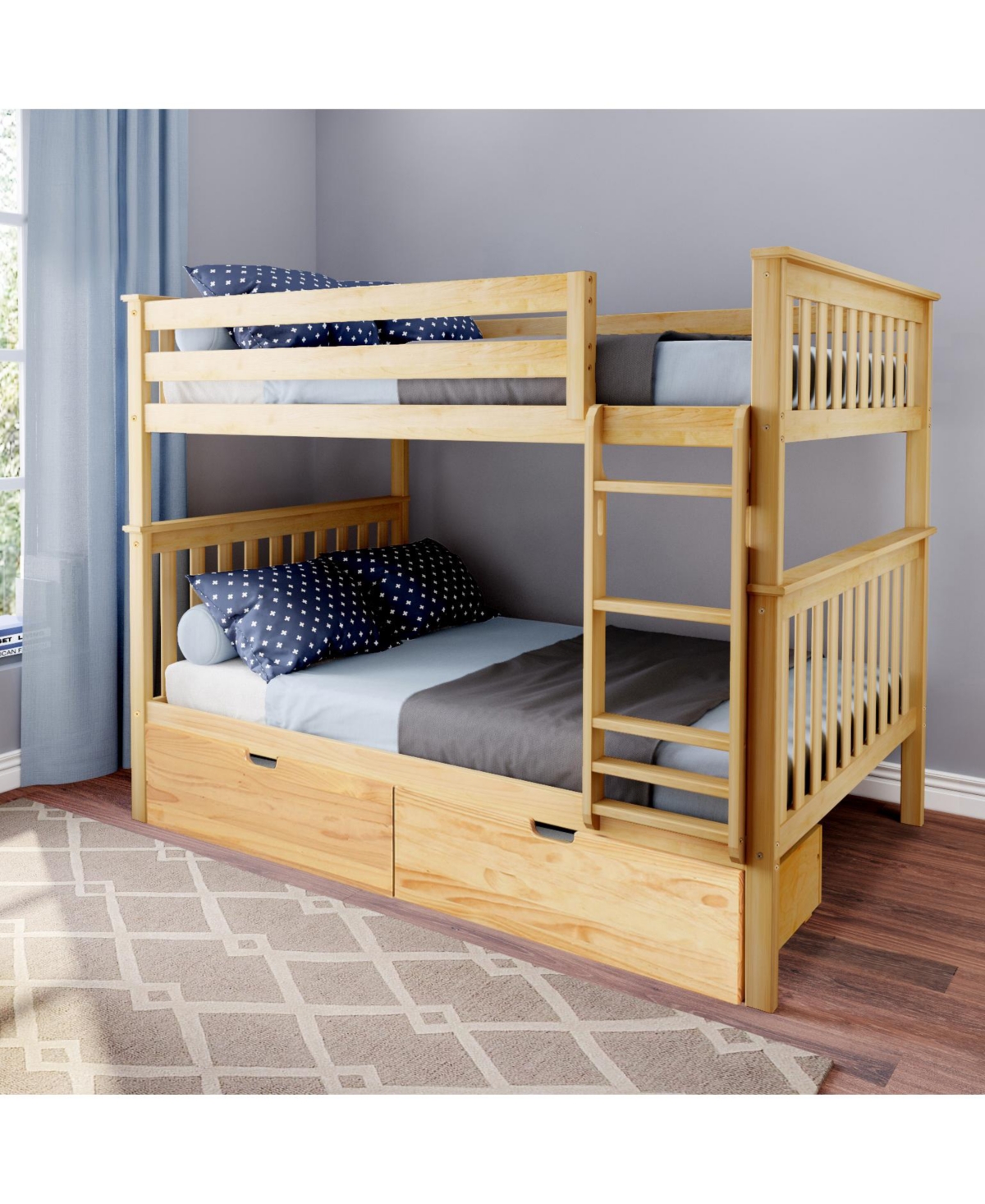 Click here for Max and Lily Full over Full Bunk Bed with Storage... prices