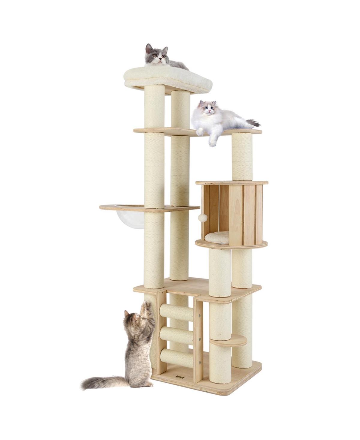 Click here for Cozito Cat Tree 71 inch Wooden with Perch Condo Sp... prices