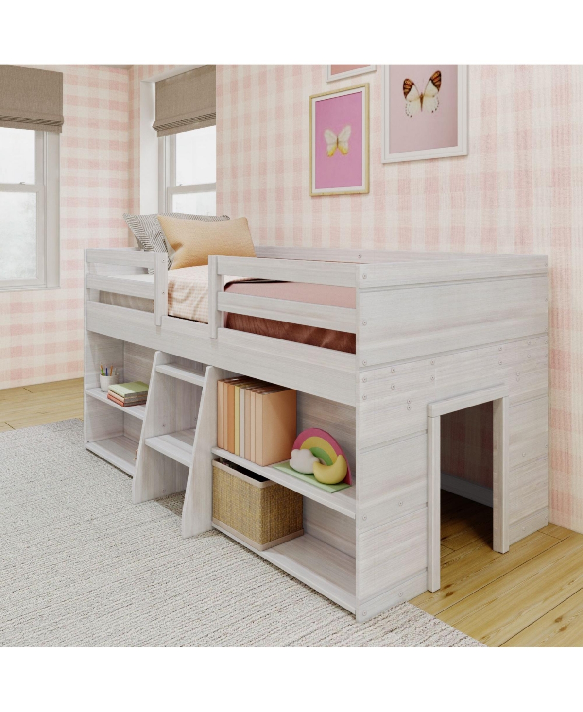 Click here for Max & Lily Solid Wood Modern Farmhouse Low Loft Be... prices